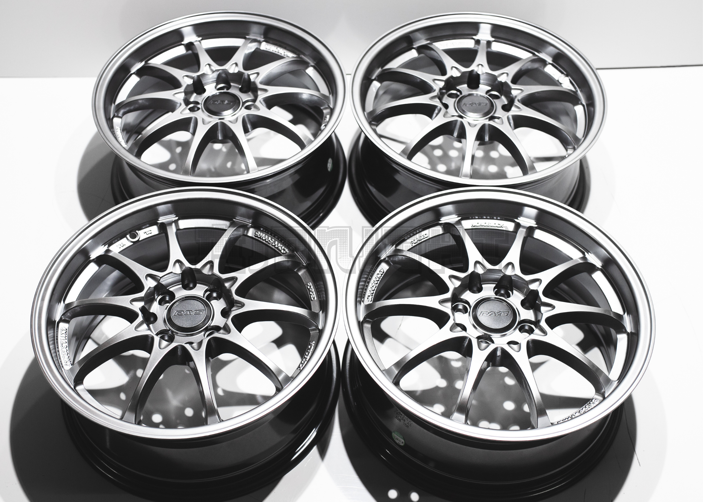 16" Gunmetal Gray Rays Volk Racing CE28 Style Wheels (4x100) (4x114.3 ...